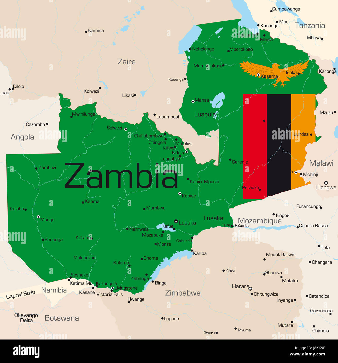 Angola zaire border map hi-res stock photography and images - Alamy