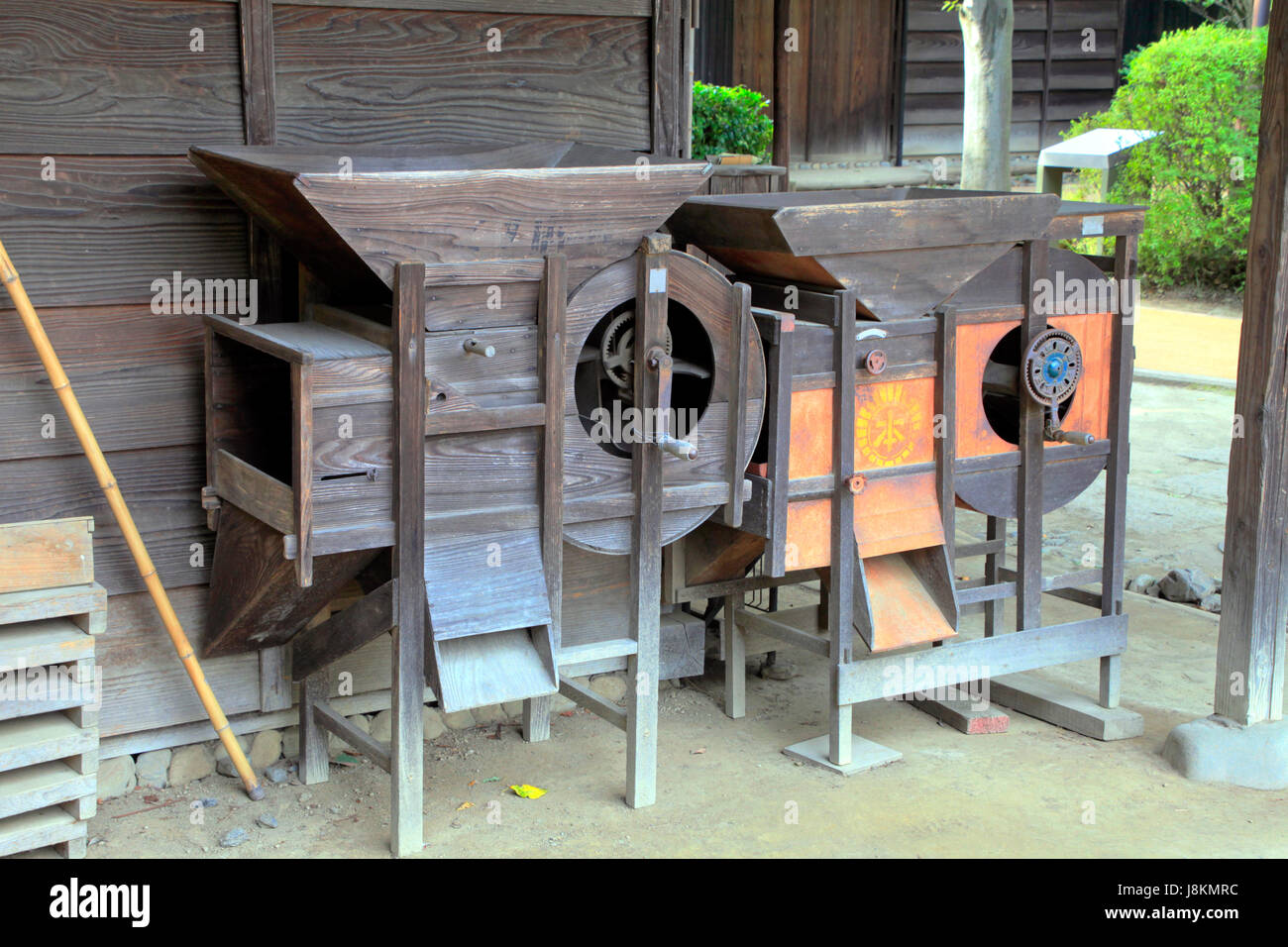 Old Traditional Threshing machine of Farm House at Kodaira Furusato ...