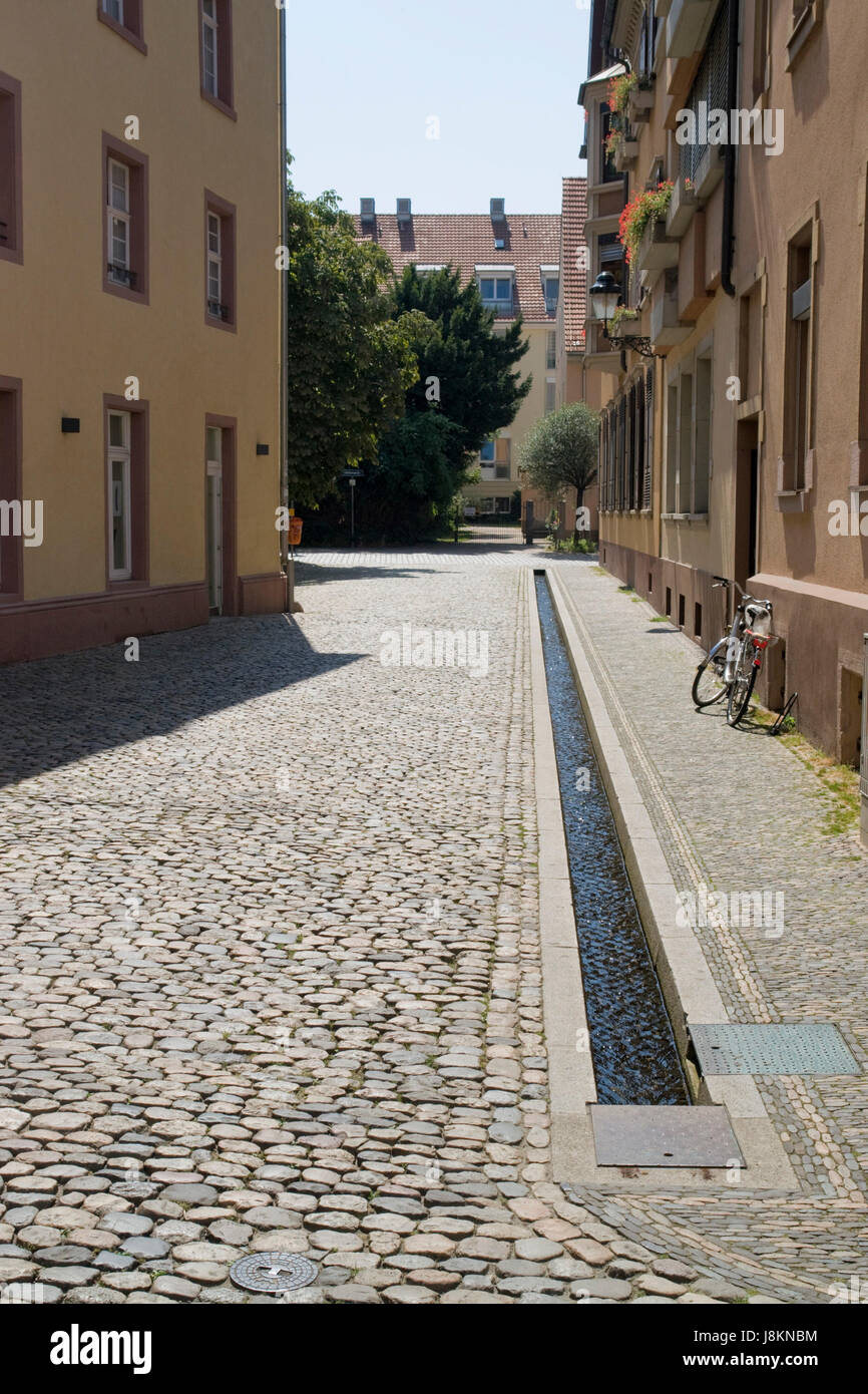 freiburg street scenery Stock Photo - Alamy