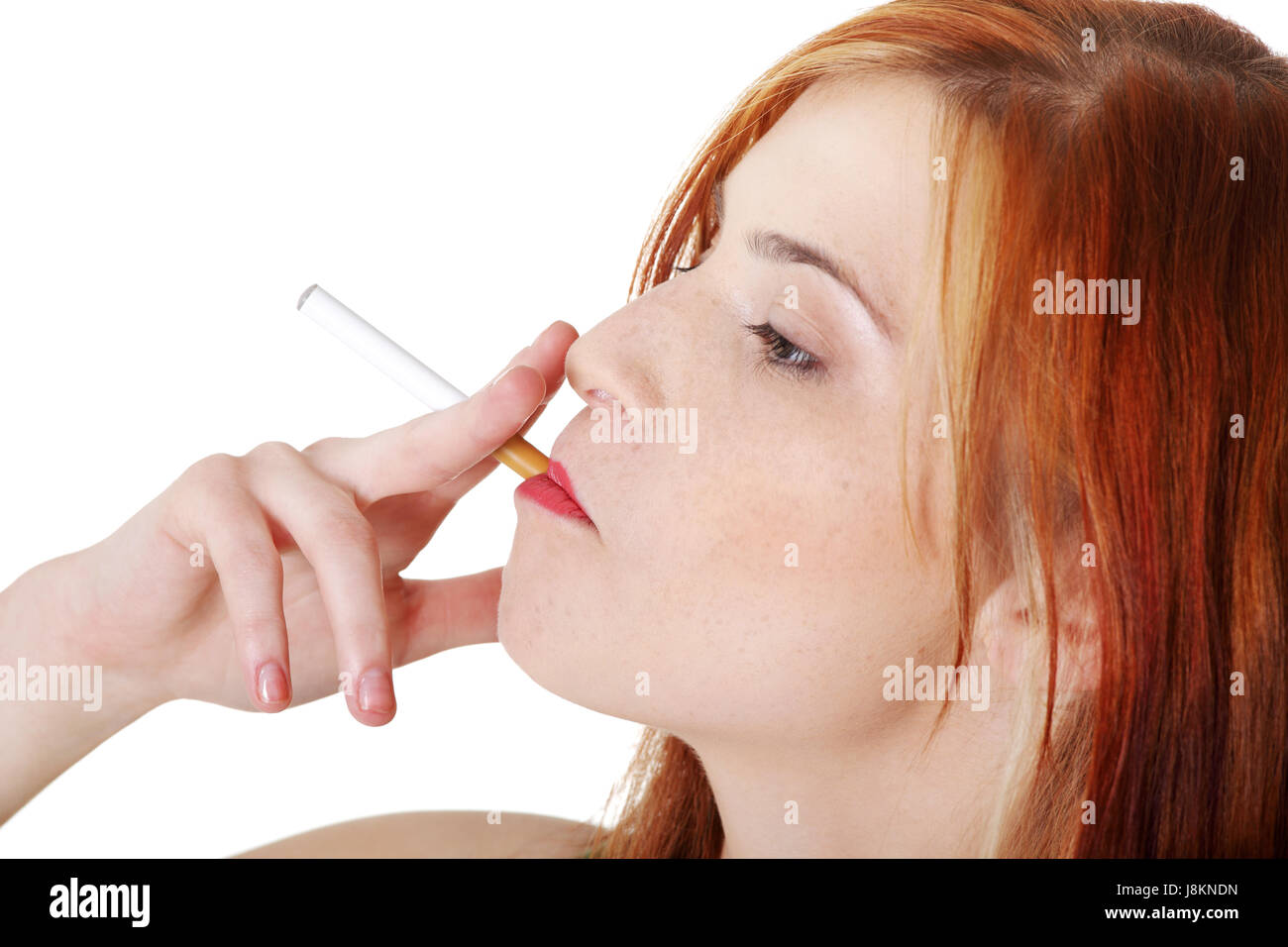 cigarette, beautiful, beauteously, nice, isolated, lifestyle, female ...