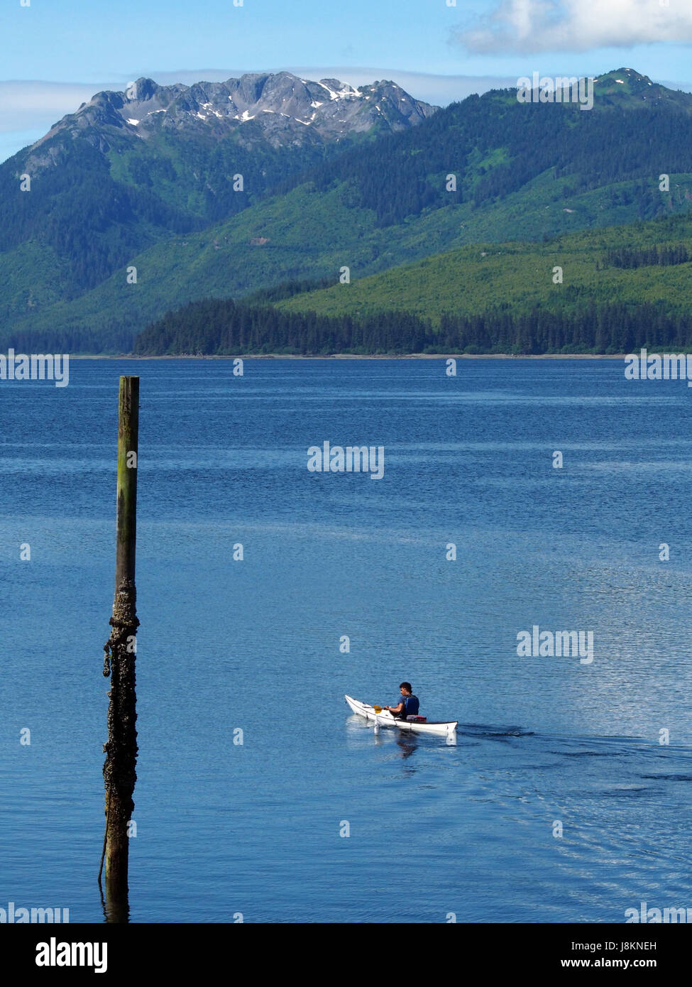 Kayaking in Icy Strait Point Stock Photo - Alamy