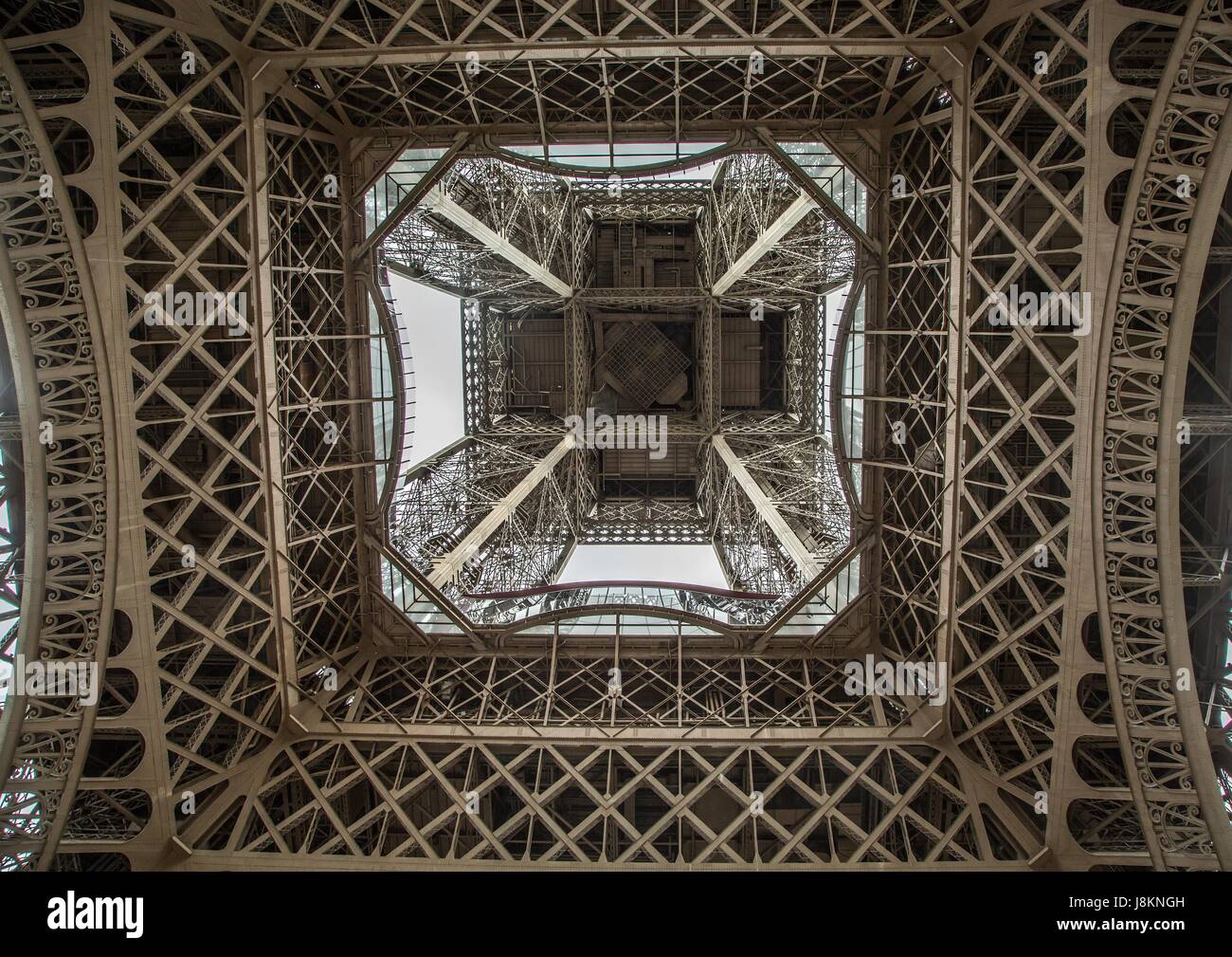Steelworks of the Eiffel-Tower at Paris, France Stock Photo - Alamy