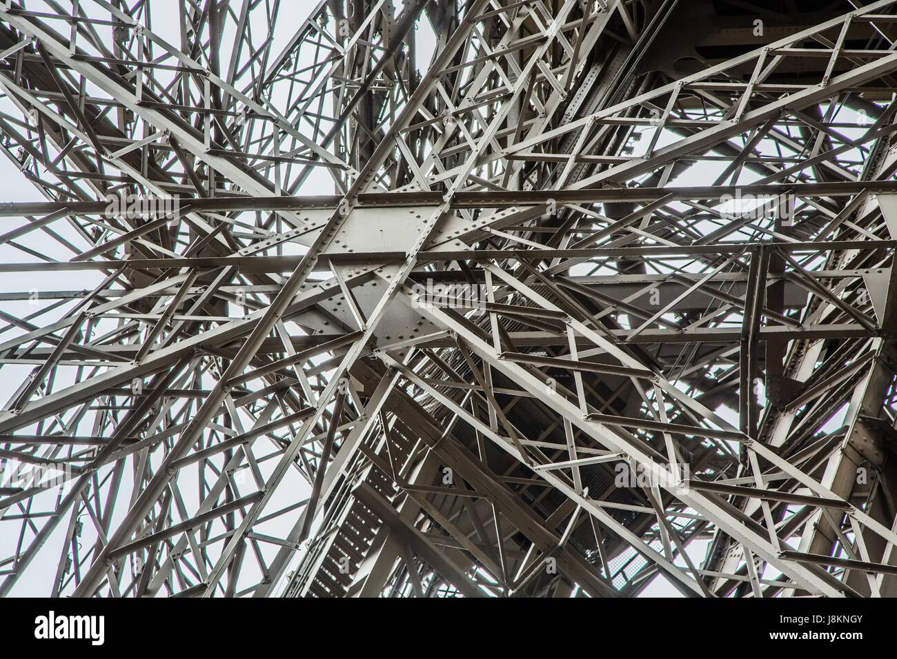 Steelworks of the Eiffel-Tower at Paris, France Stock Photo - Alamy