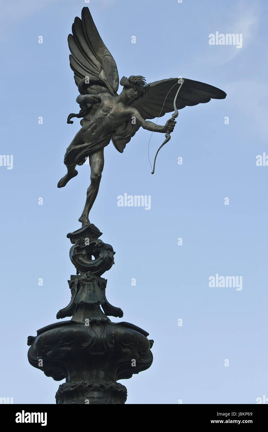 statue, london, england, bow, arrow, monument, memorial, art, culture ...