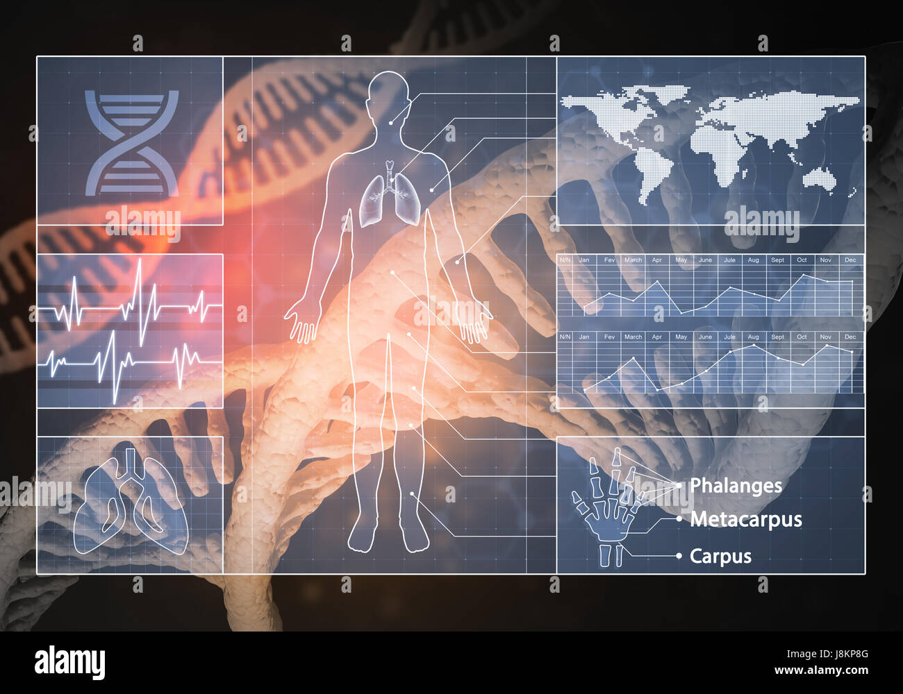 Medicine user interface Stock Photo - Alamy