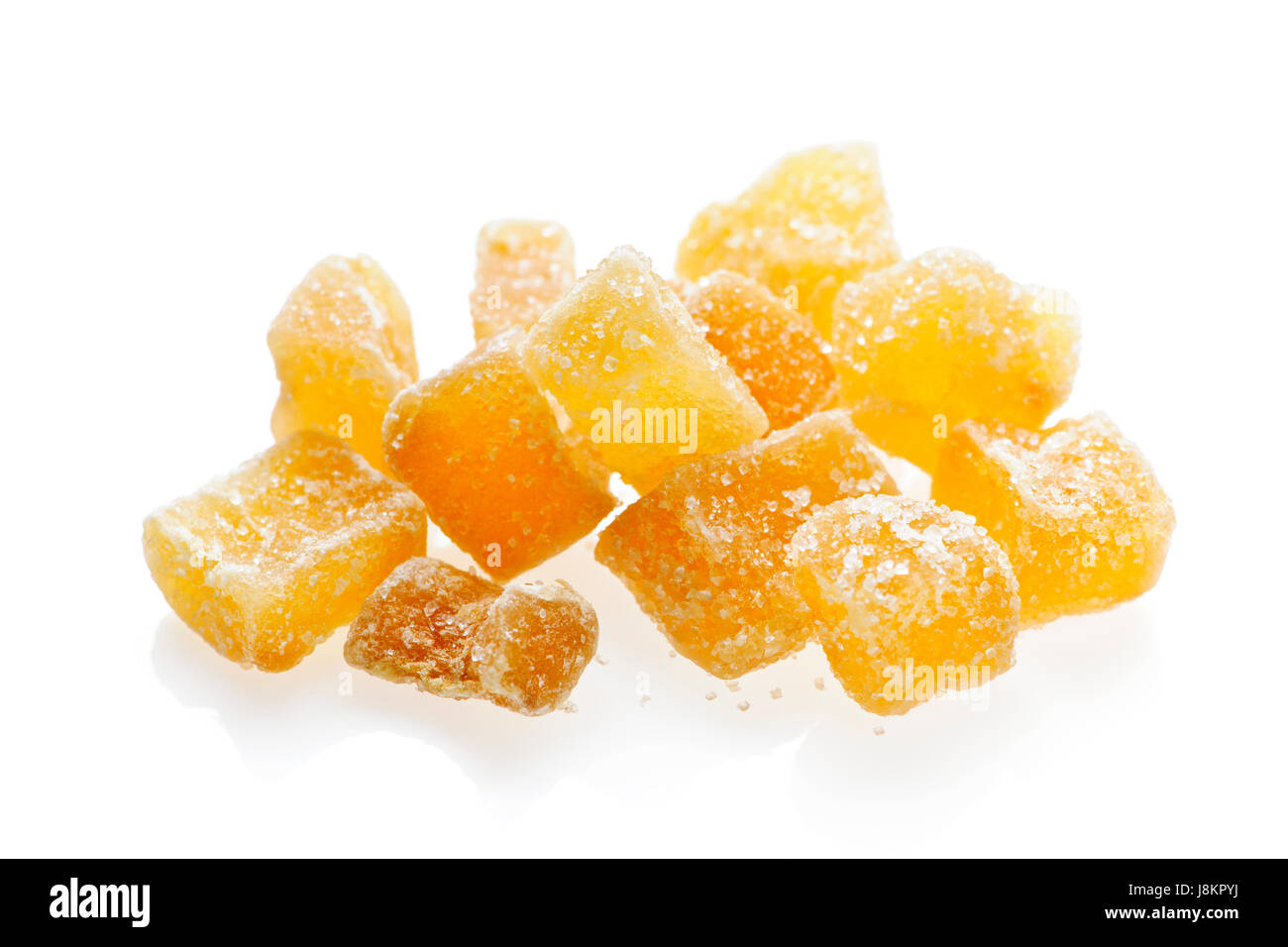 spice, isolated, candy, ginger, candied, pieces, close, food, aliment ...