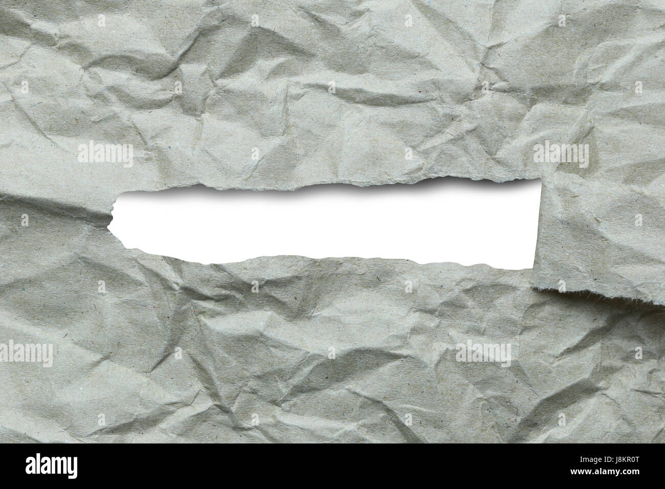 Crumpled vintage paper texture and empty space of paper tear for the ...