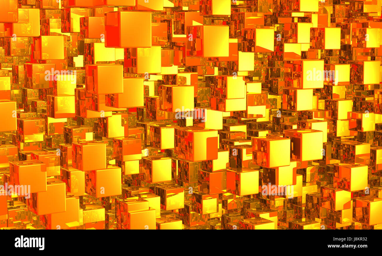 mega cubes background gold 02 Stock Photo - Alamy