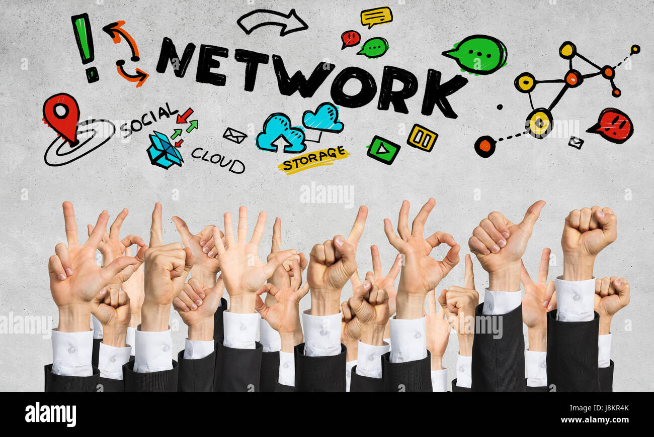 Set of hand gestures Stock Photo - Alamy