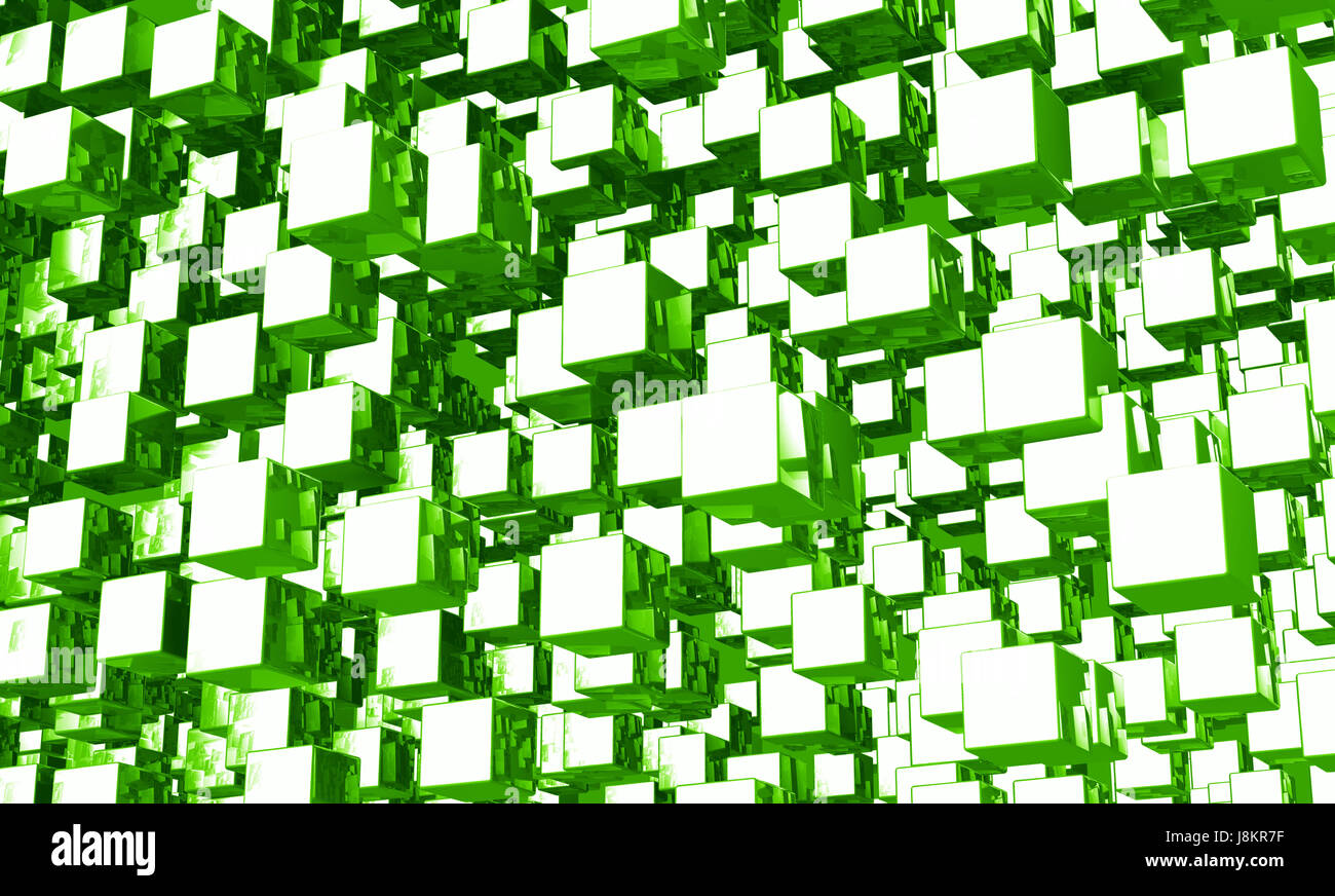 mega cubes background green 01 Stock Photo - Alamy