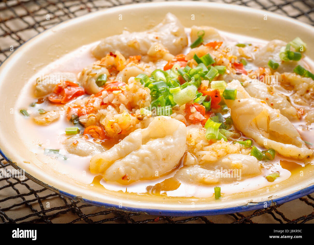 Delicious Chinese BBQ, Pig's Large Intestines Stock Photo - Alamy