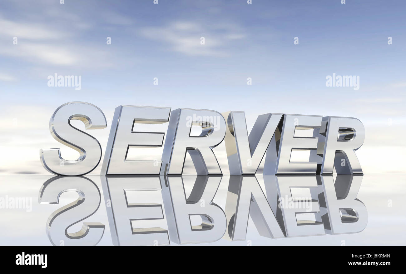 silver text - server Stock Photo - Alamy
