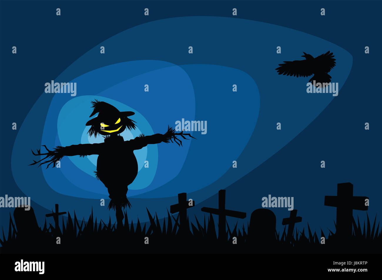 night, nighttime, fantasy, cemetery, illustration, grave, scary, crow ... night, nighttime, fantasy, cemetery, illustration, grave, scary, crow ...