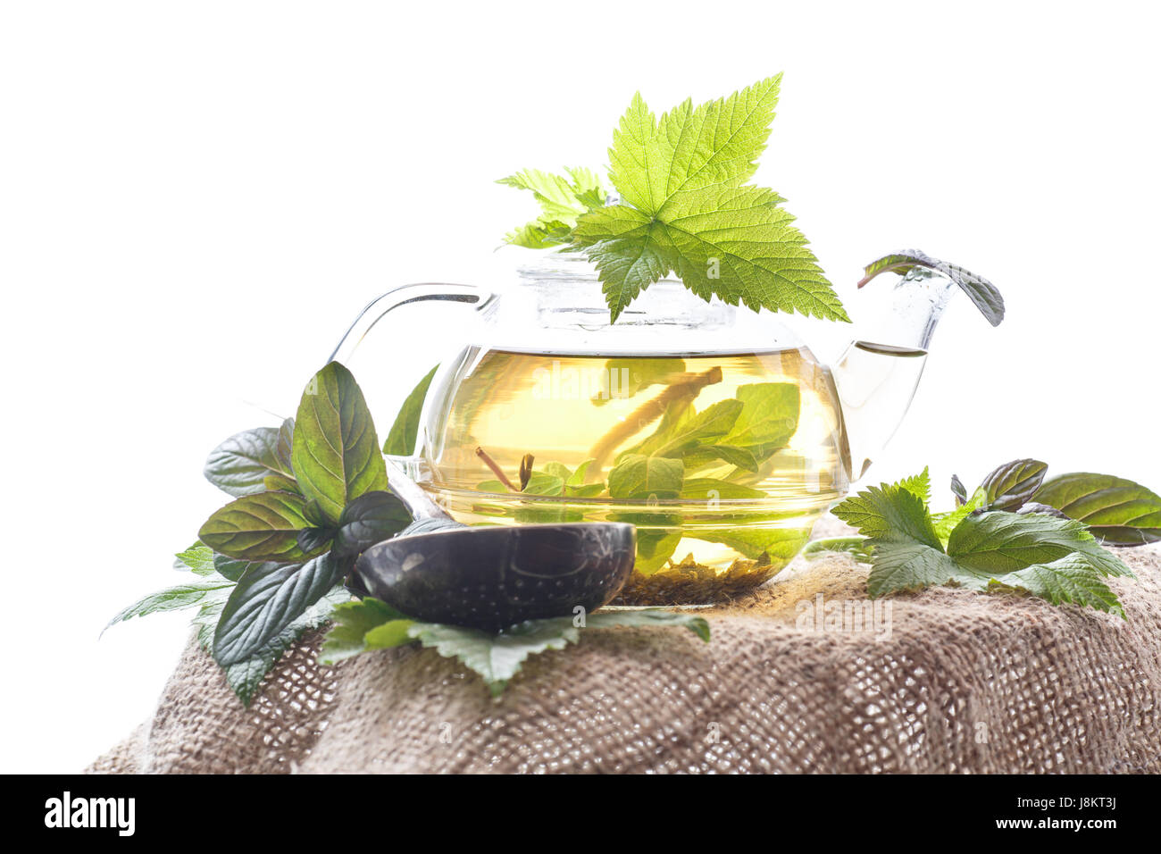 tea with currant leaves Stock Photo - Alamy