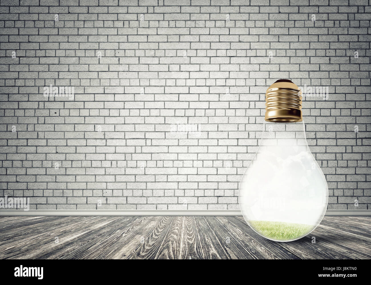 Light bulb in room Stock Photo - Alamy