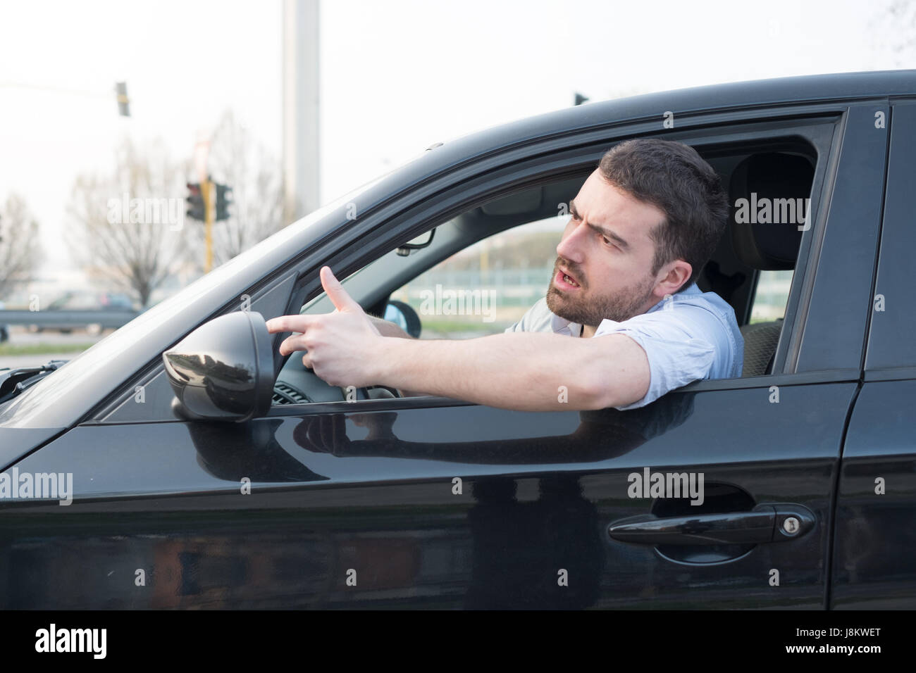 Man aggressive car hi-res stock photography and images - Alamy