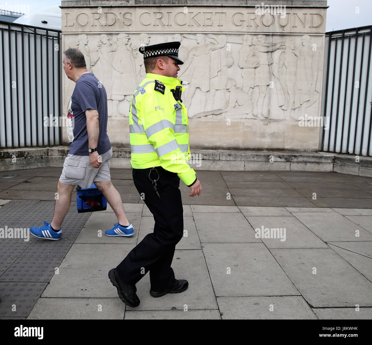Police presence outside at the ground before the One Day International ...