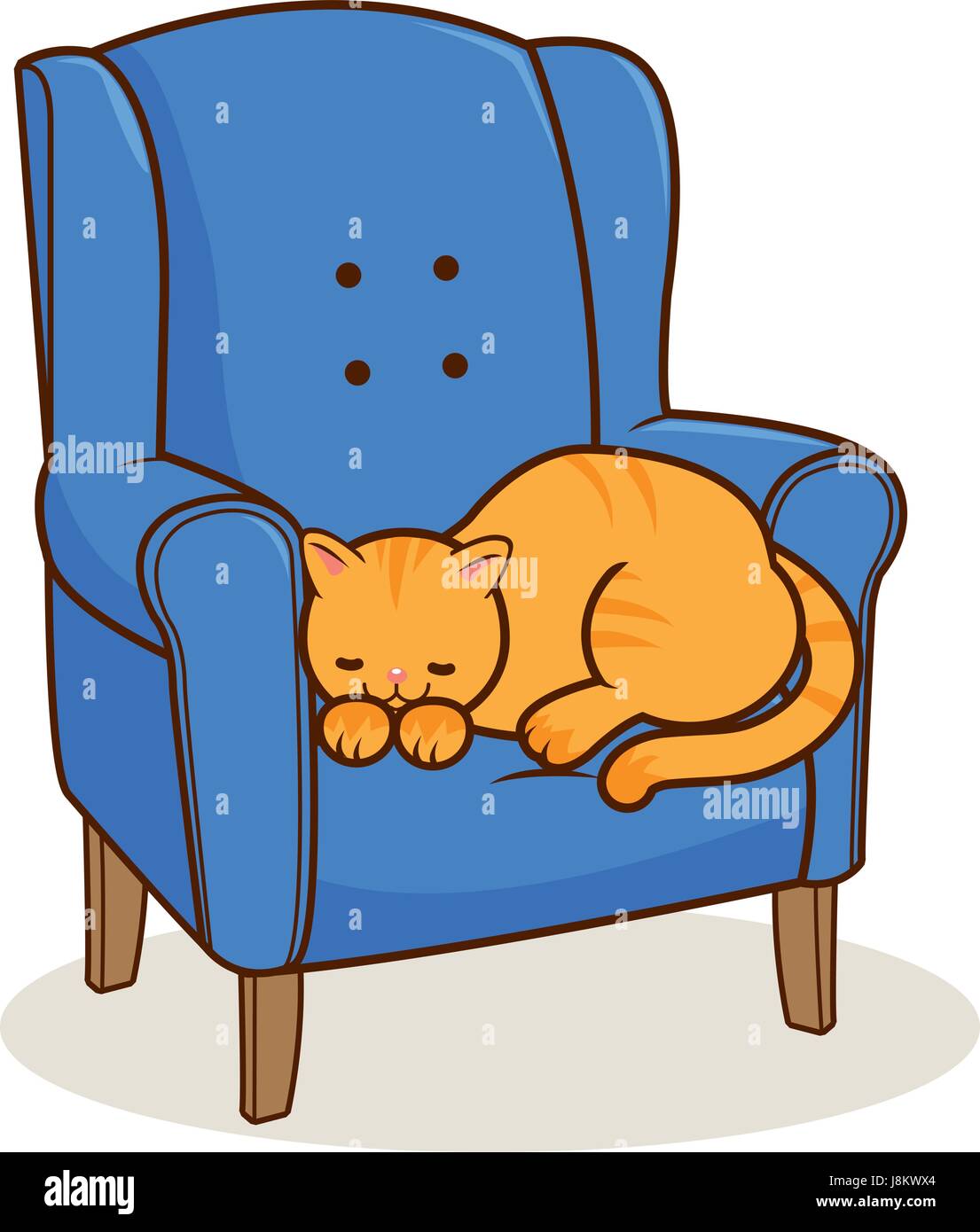 Home room cat sleeping Stock Vector Images - Alamy