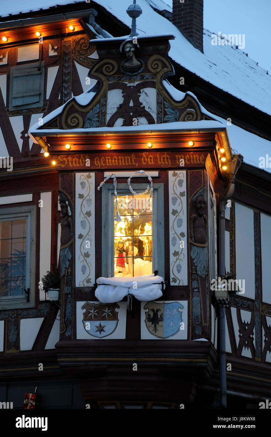 house, building, window, porthole, dormer window, pane, advent, oriel ...