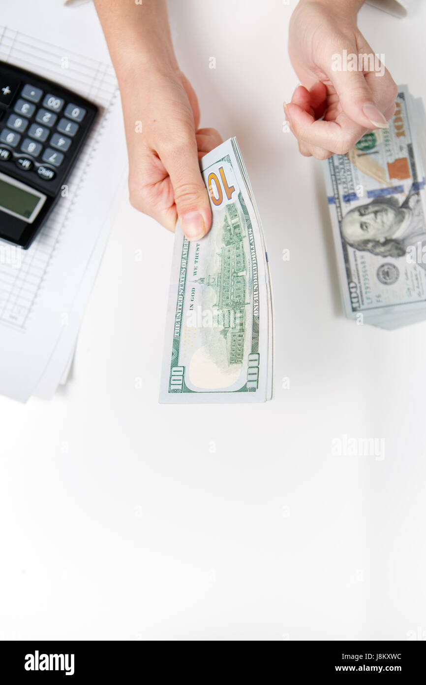 Hands counting money, close up Stock Photo - Alamy