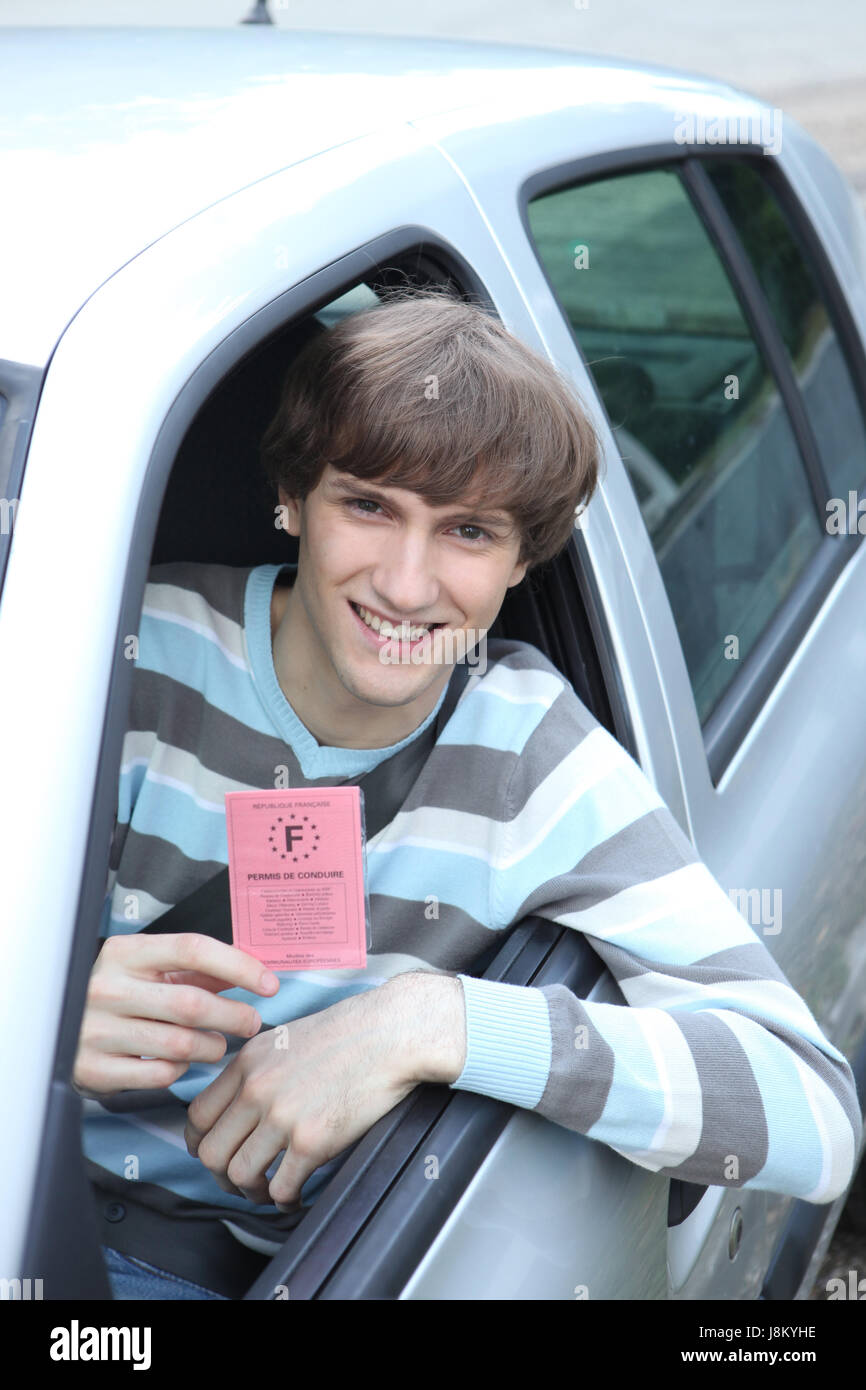 youth, teenager, driving, happiness, license, boy, lad, male youngster ...