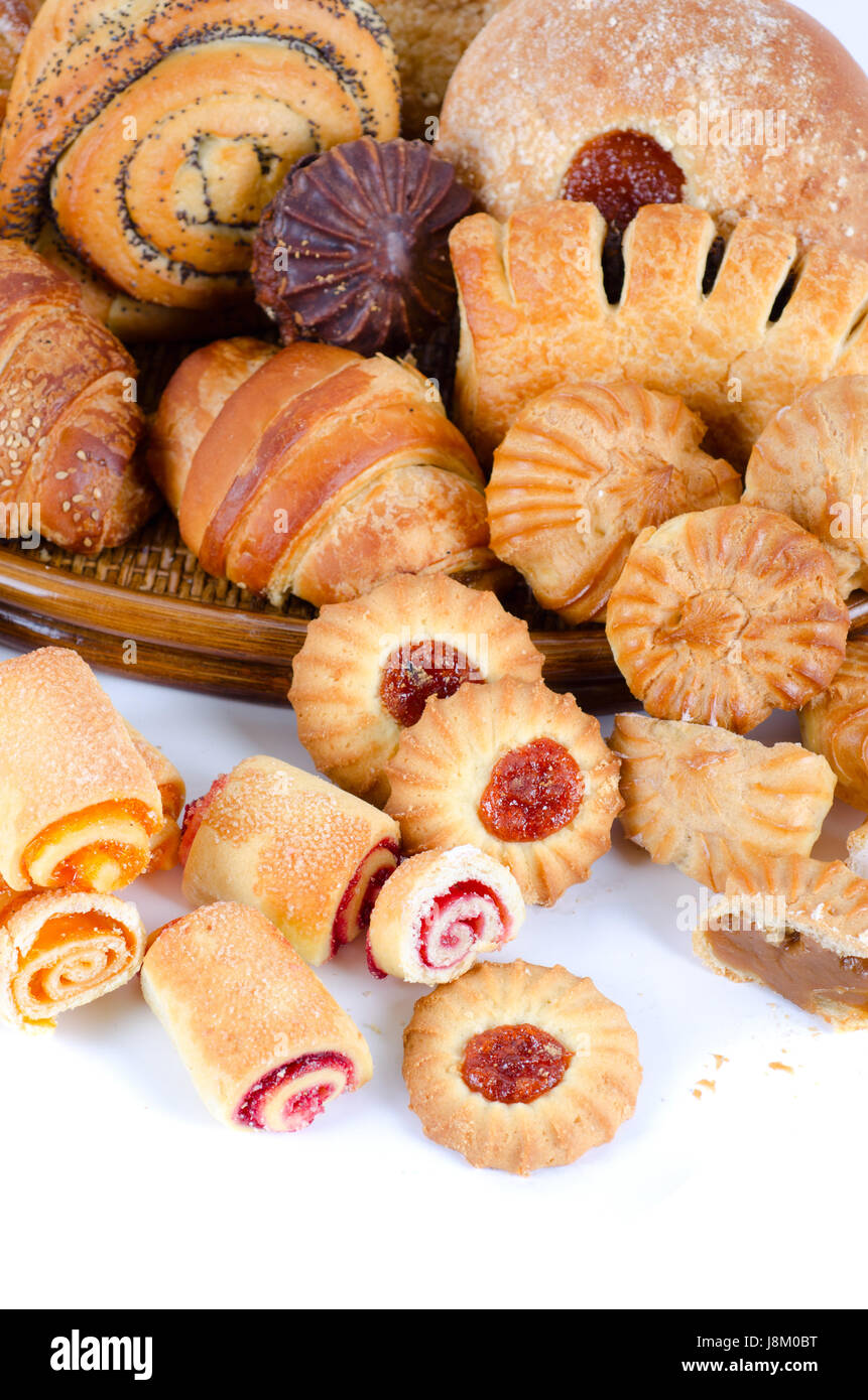 food, aliment, bread, objects, sweet, isolated, closeup, brown ...