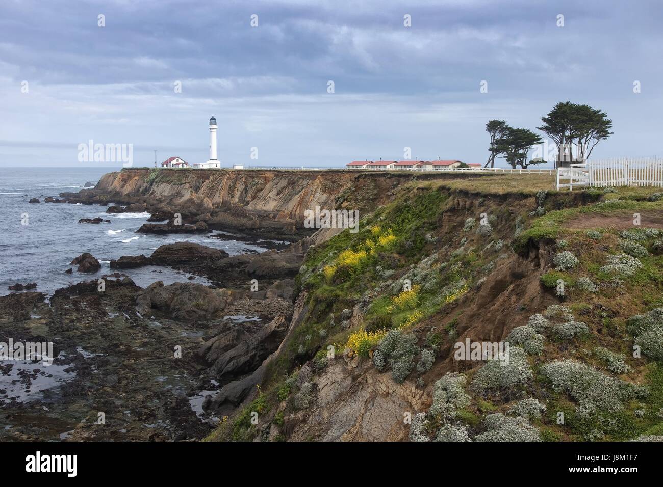 usa, california, coast, pacific, salt water, sea, ocean, water, beacon ...