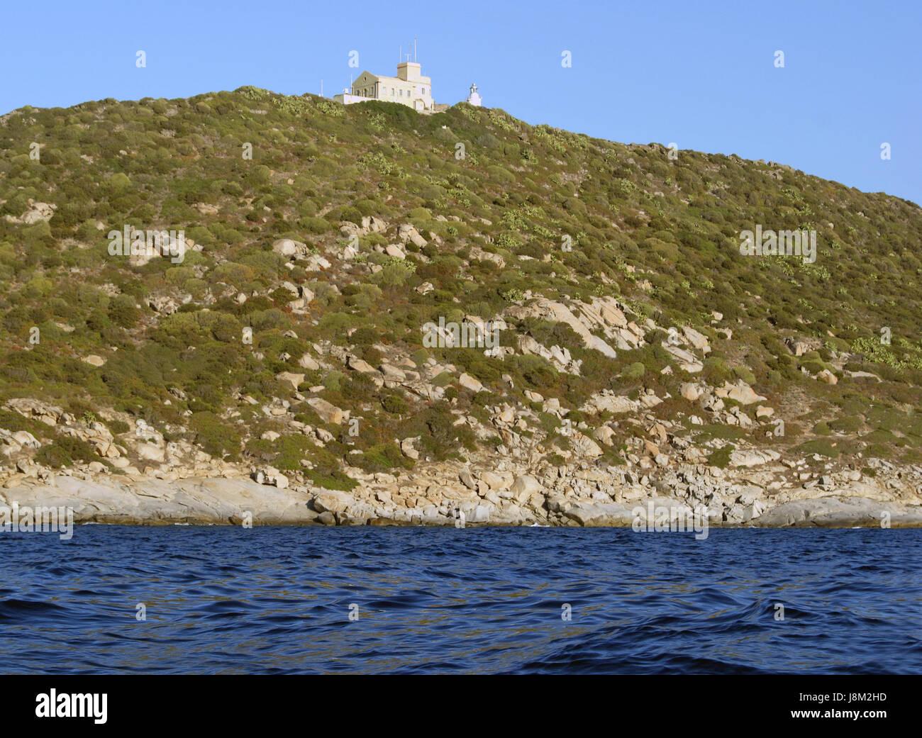rock, weather station, mountain, sardinia, lighthouse, headland, blue ...
