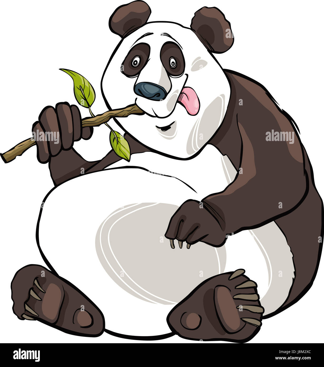 animal, bear, asia, giant, illustration, bamboo, panda, cartoon, laugh ...