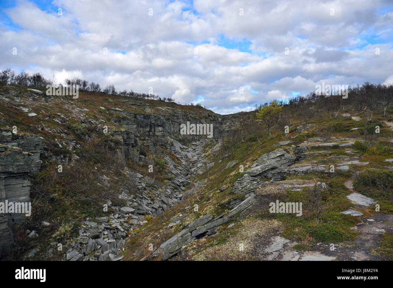 sweden, ravine, Canyon, fall, autumn, sweden, location shot, ravine ...
