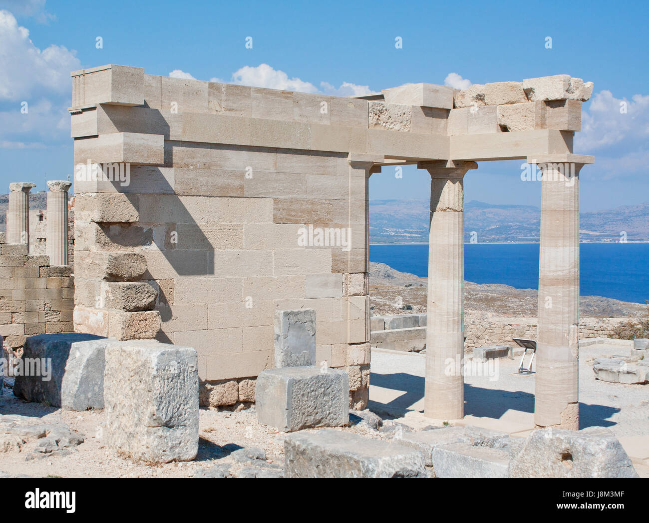 temple, greece, greek, sanctuary, athena, ancient, blue, travel, temple ...