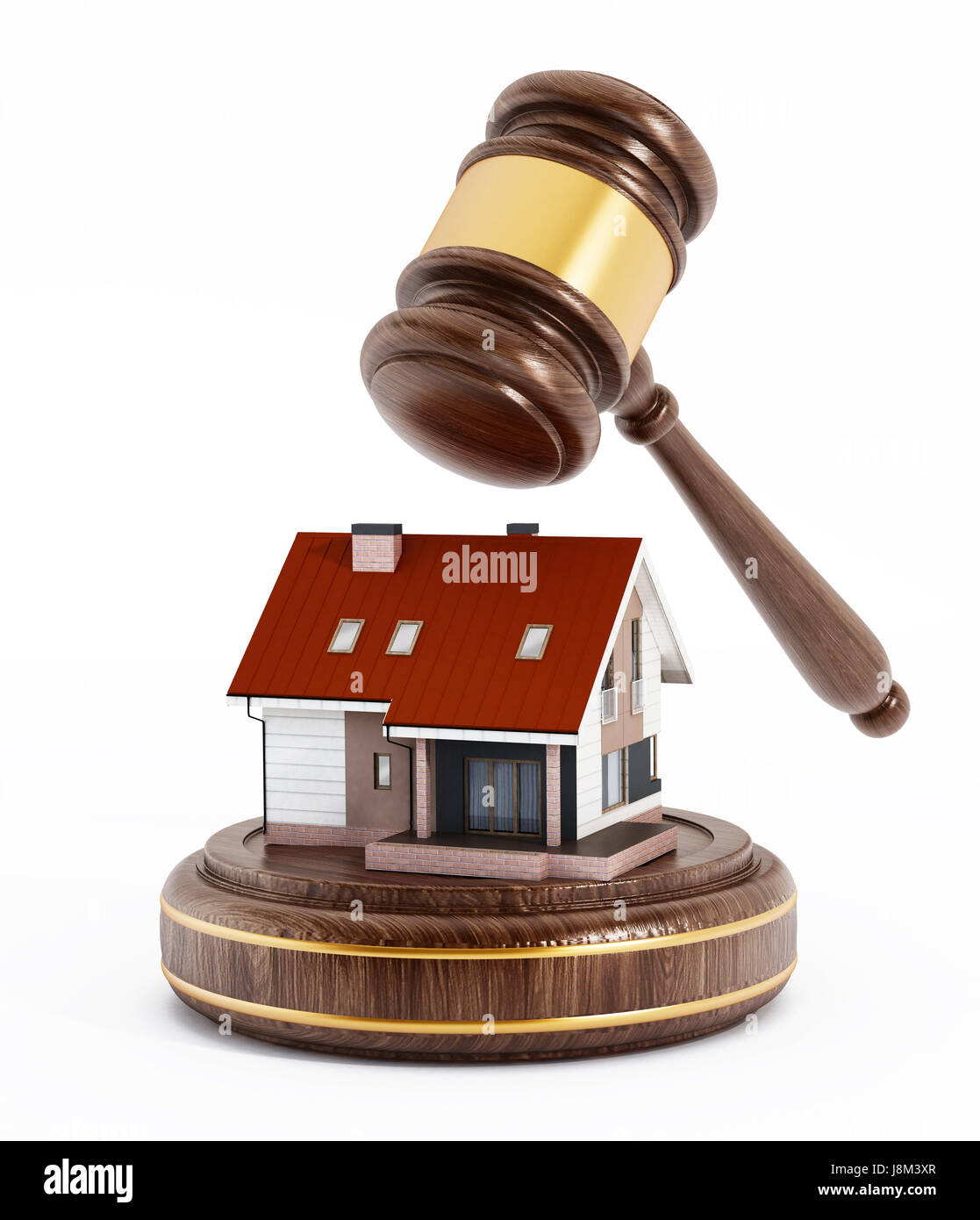 Wooden gavel 3d hi-res stock photography and images - Alamy