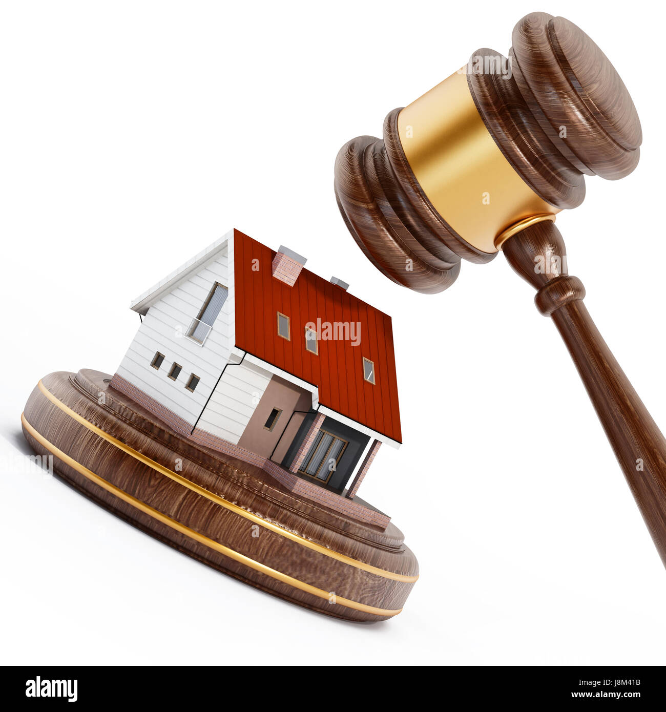 Wooden gavel 3d hi-res stock photography and images - Alamy