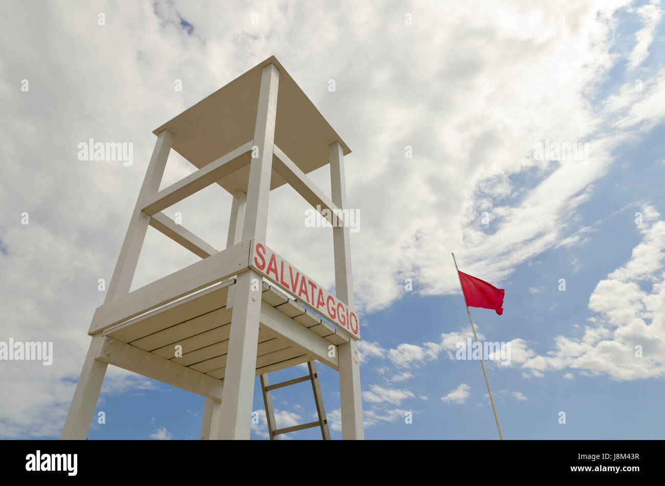 lookout for lifeguards at the beach in italy Stock Photo - Alamy