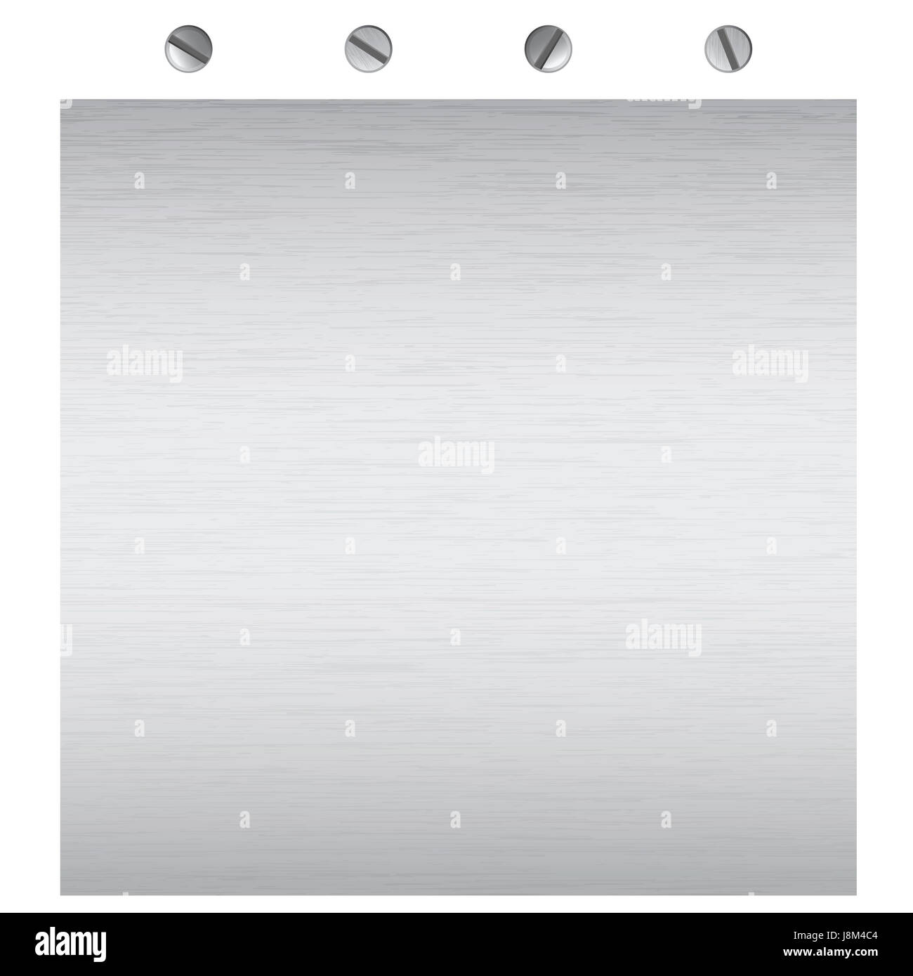 isolated, space, industrial, screw, steel, illustration, metal, square ...