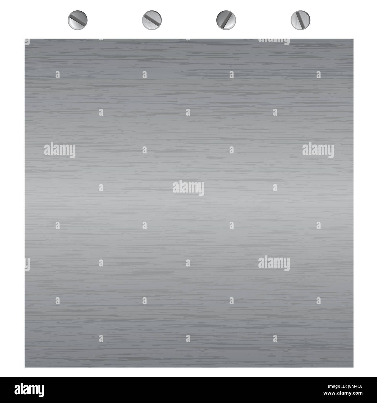 isolated, space, industrial, screw, steel, illustration, metal, square ...