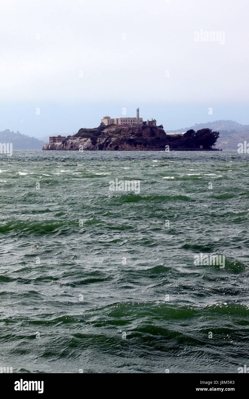 tourism, usa, california, brig, jail, island, prison, salt water, sea ...