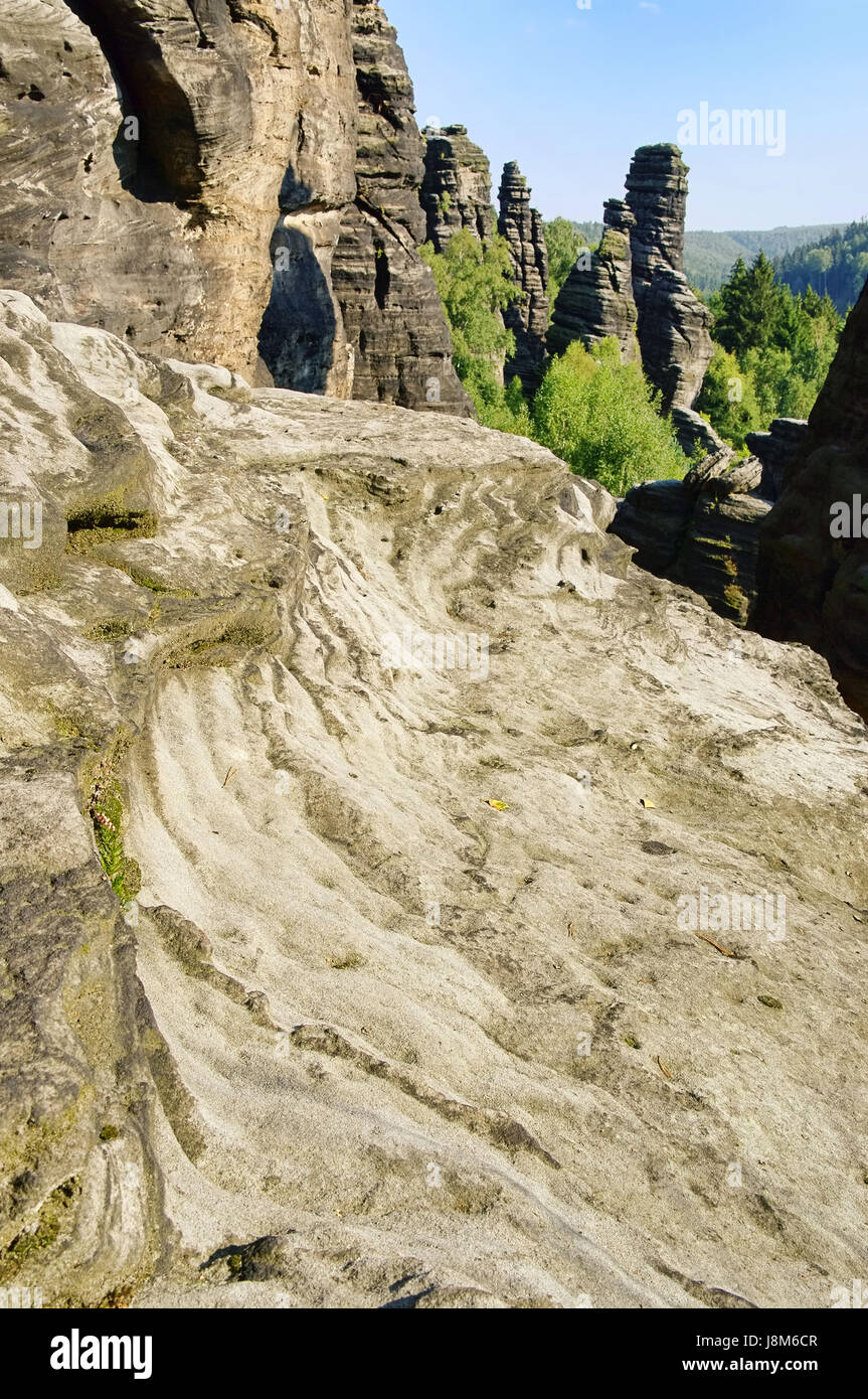 switzerland, rock, saxony, germany, german federal republic, tree ...