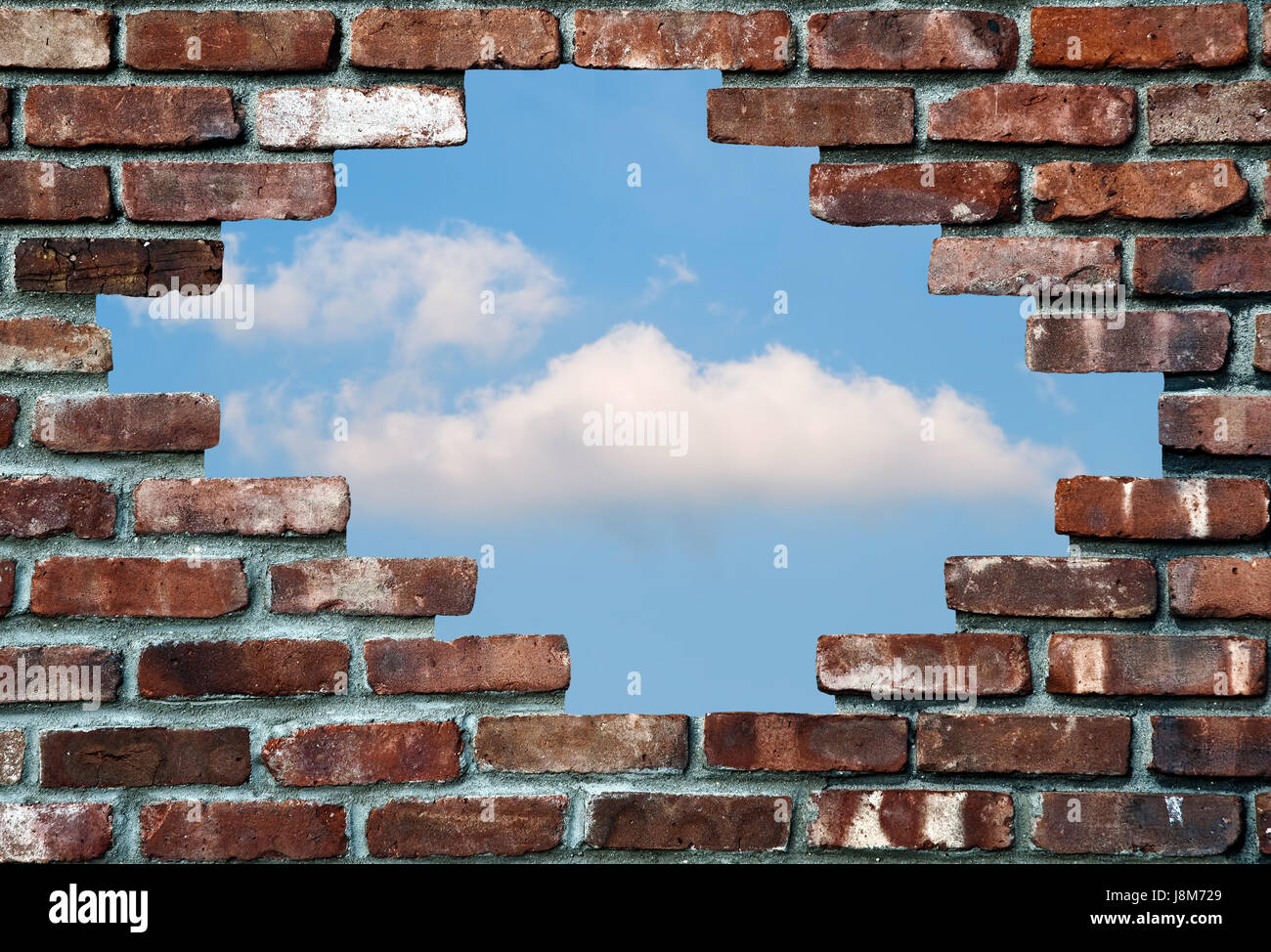 blue, cloud, brick, style of construction, architecture, architectural ...
