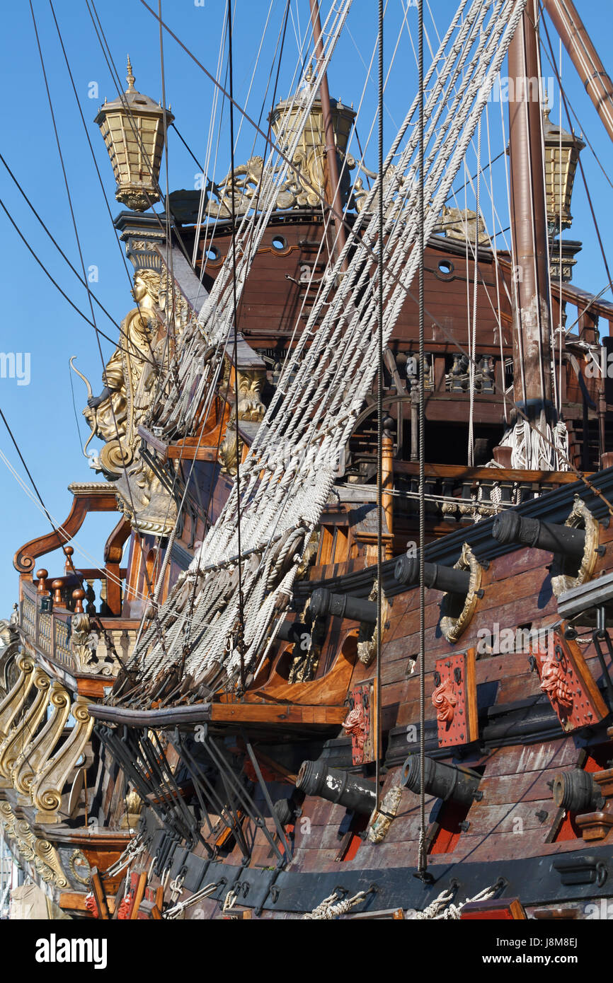 cannon, boat, pirate, wooden, spanish, ancient, rig, rowing boat ...