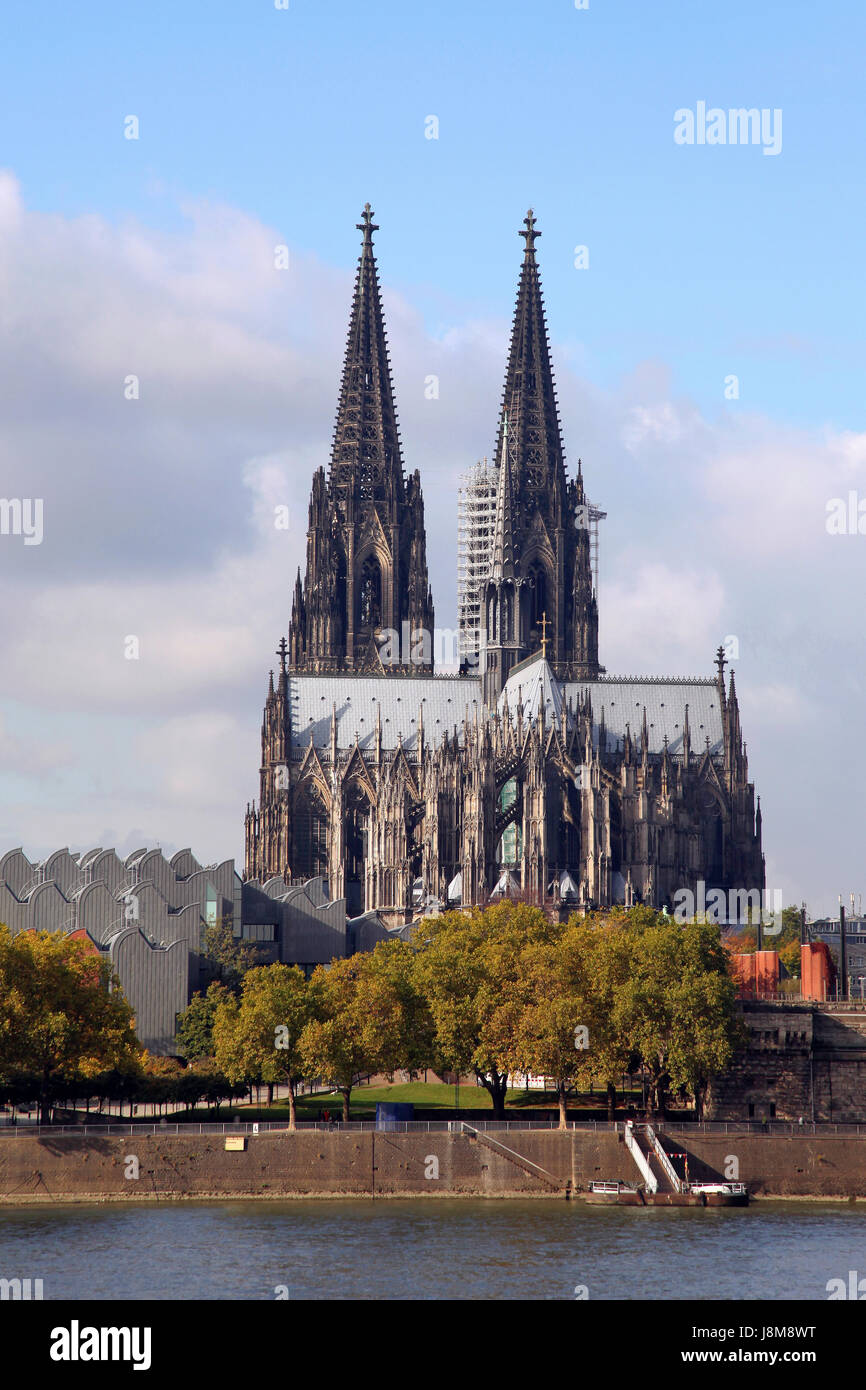 cologne, cathedral, rhine, sightseeing, towers, emblem, steeples ...