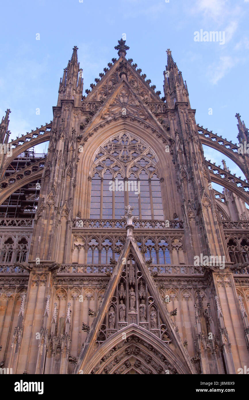 cologne, cathedral, facade, detail view, church, cologne, cathedral, detail Stock Photo - Alamy