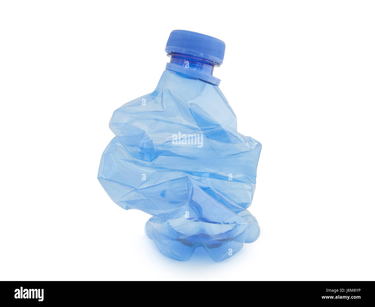 Empty Blue used water bottle for recycling Stock Photo - Alamy