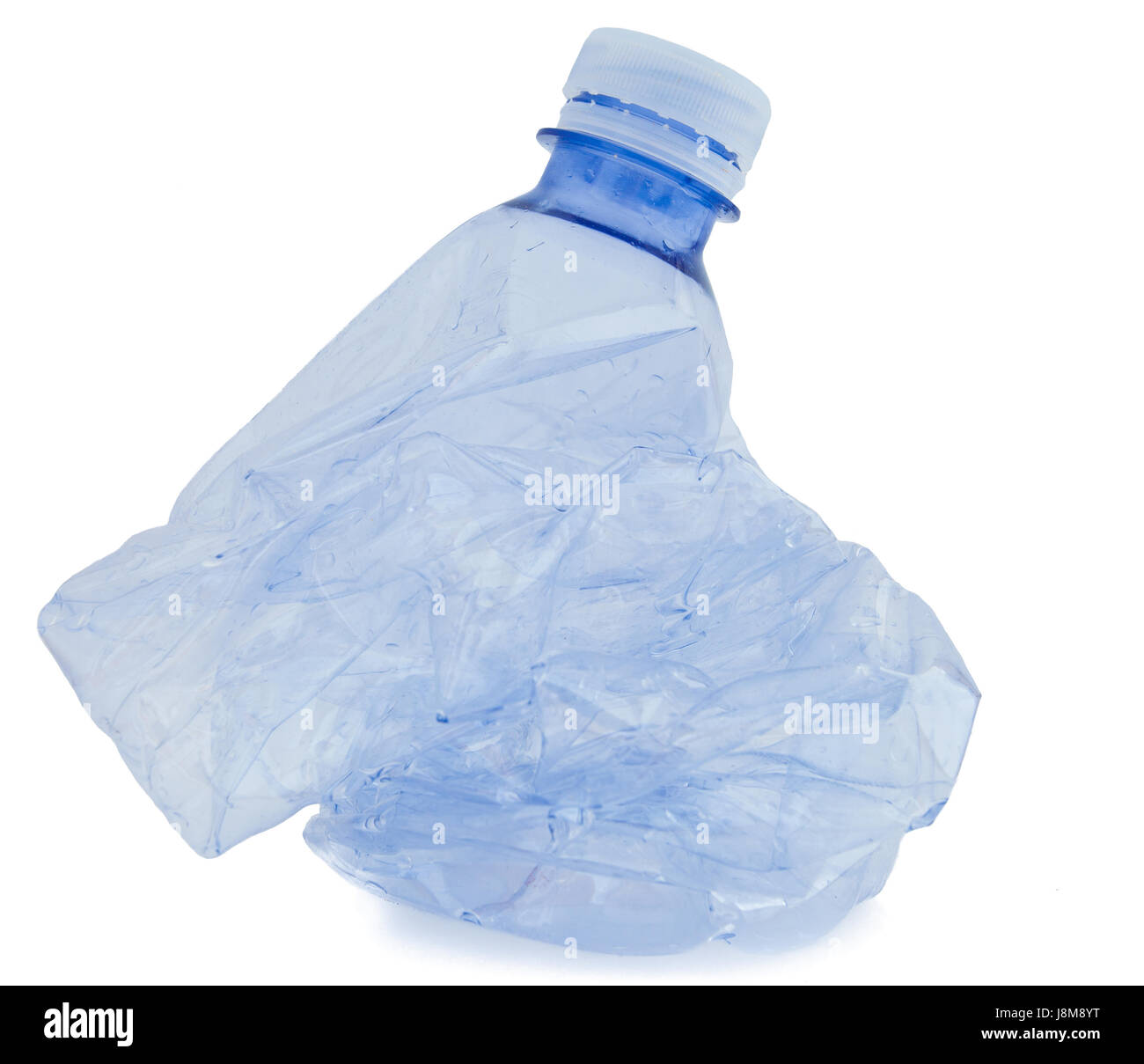 Empty Blue used water bottle for recycling Stock Photo - Alamy