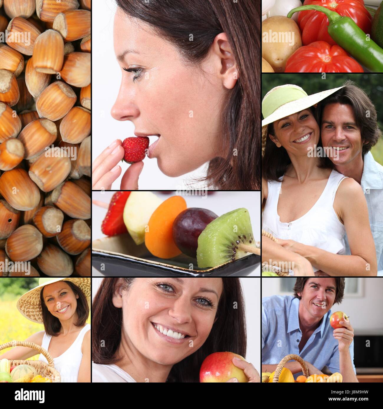 food, aliment, wellbeing, fruit, nuts, mosaics, mosaic, vegetables ...