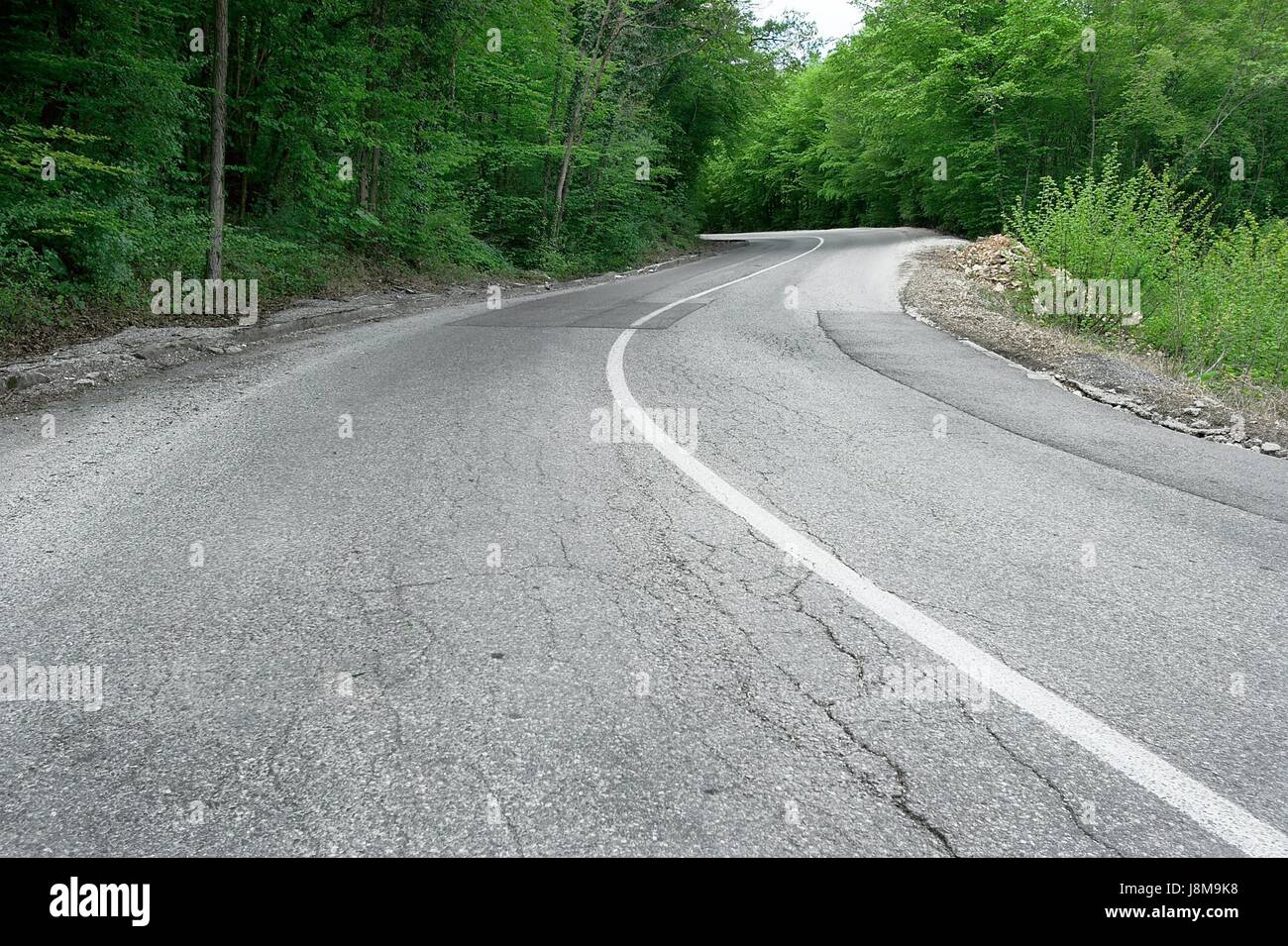 asphalt, route, bend, curve, crooked, warped, hunchbacked, humpbacked ...