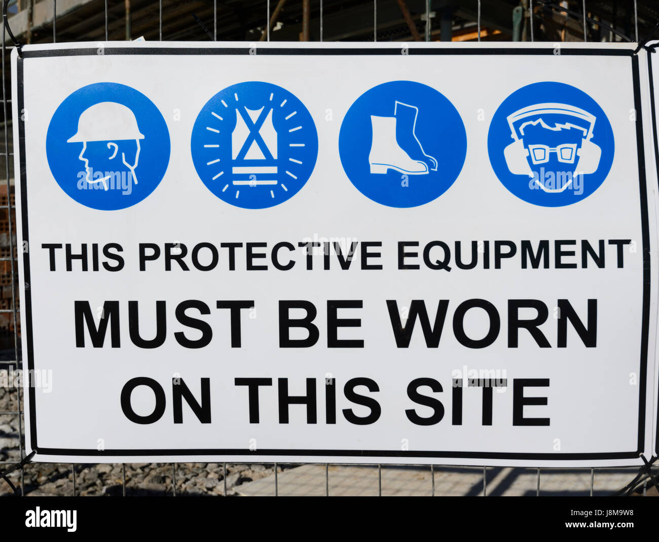 Protective Equipment Warning Sign, New South Wales, NSW, Australia ...