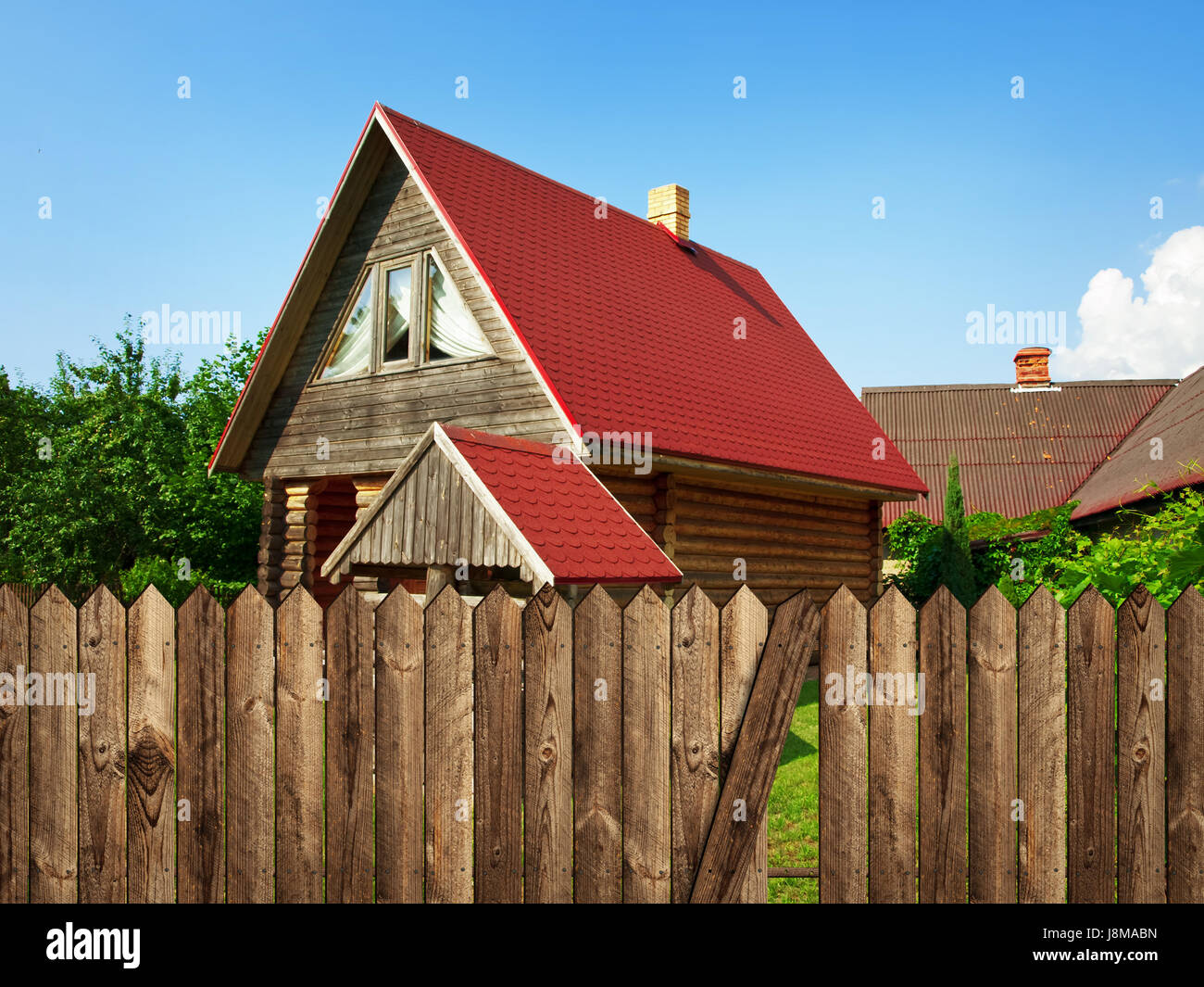 house, building, fence, fence in, fencing, private, house, building ...