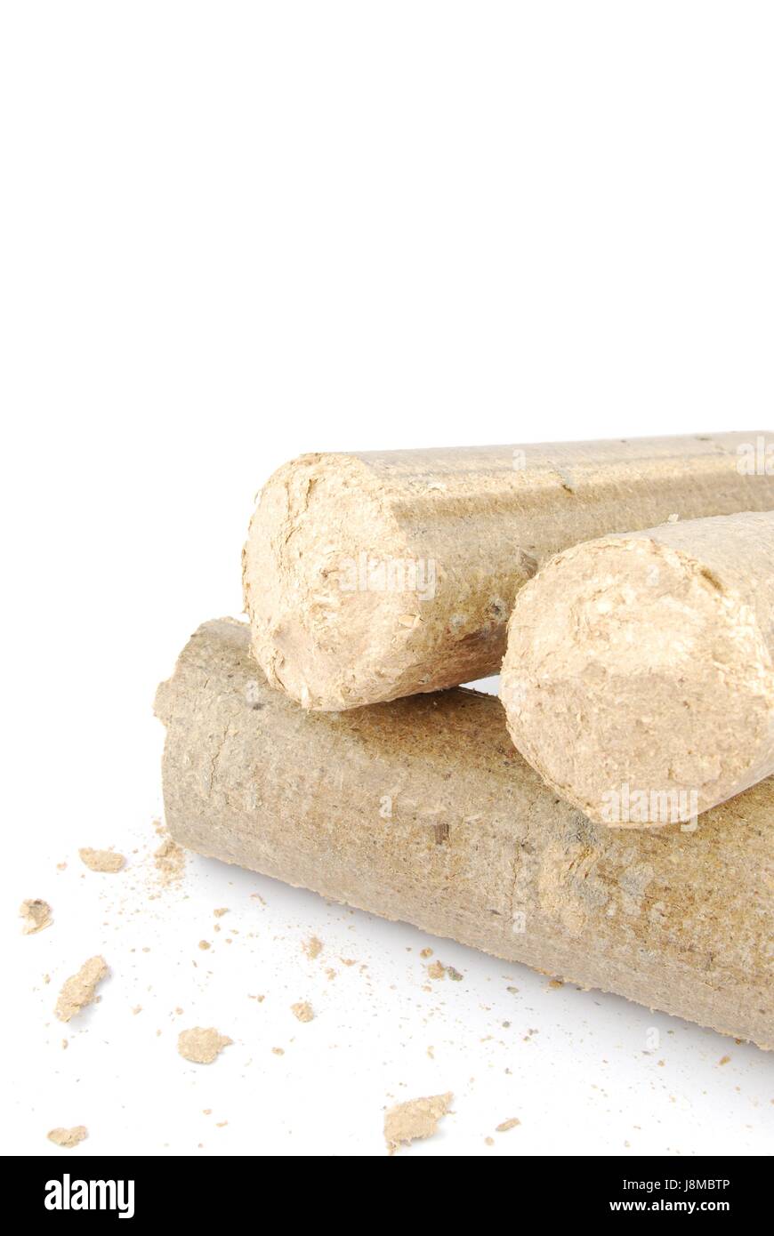 isolated, wood, splinter, sawdust, briquette, logs, backdrop ...