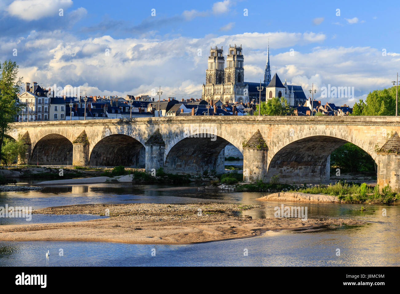France, Loiret, Orleans, the Loire, the bridge Georges V and Sainte ...